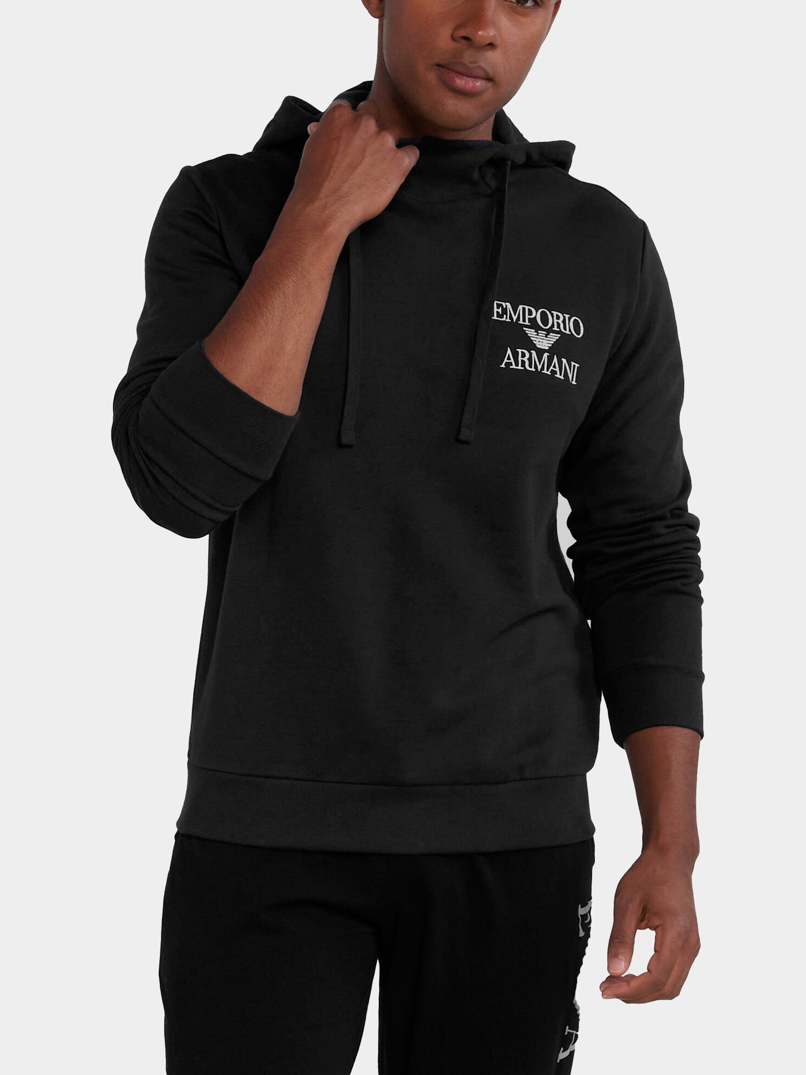 Худи Emporio Armani 112052-3F571-00020 для мужчин, цвет: Чёрный ...